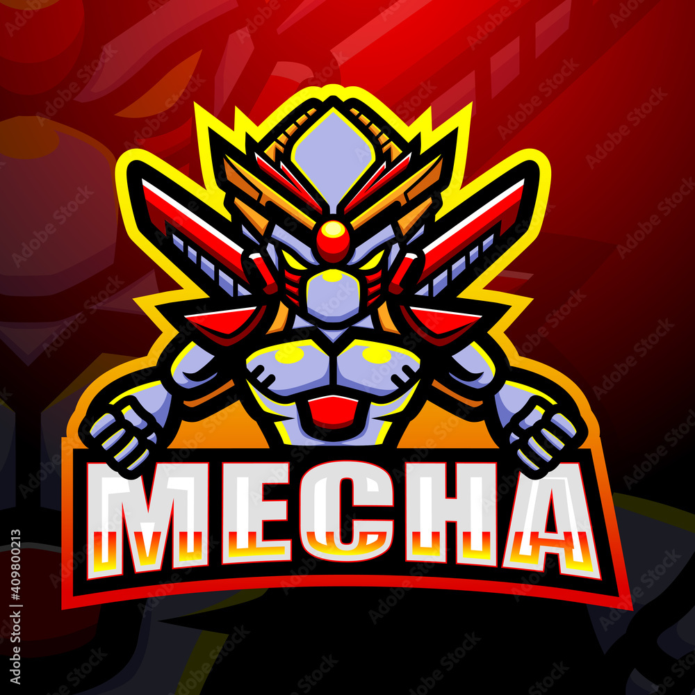 Mecha mascot esport logo design Stock Vector | Adobe Stock