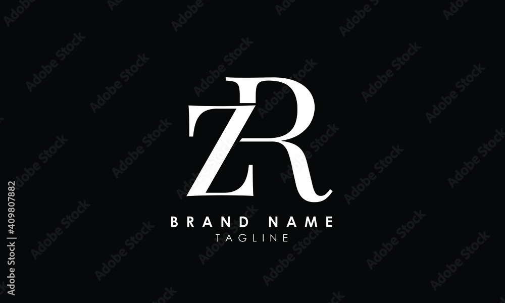 Alphabet letters Initials Monogram logo ZR, RZ, Z and R, Alphabet ...