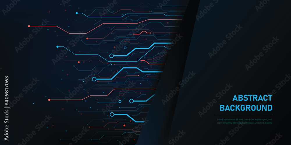 Abstract background electronic print circuit dot and line 005 Stock ...