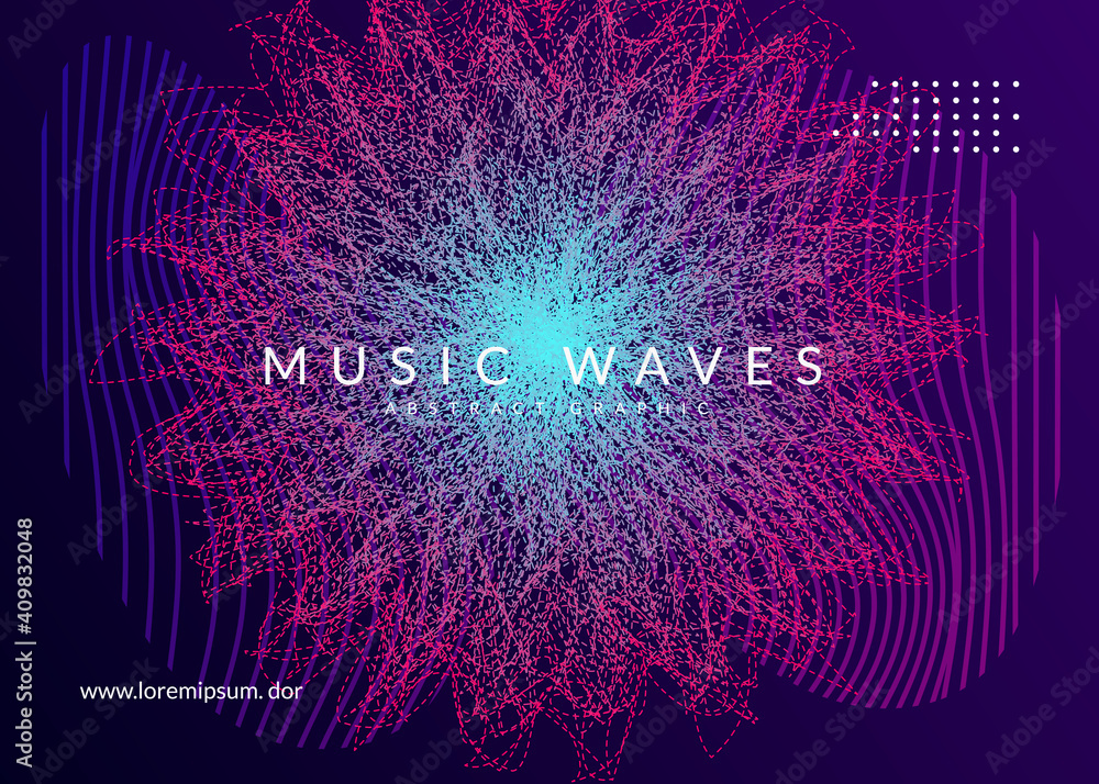 Music poster. Energy show invitation template. Dynamic fluid shape and ...
