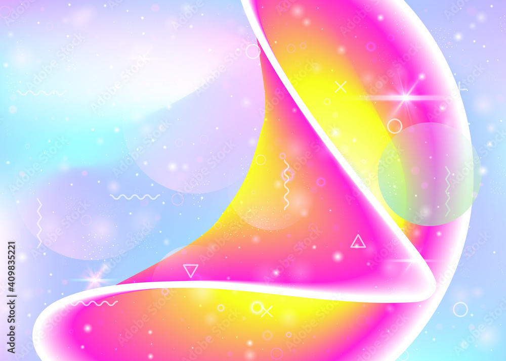Hologram background with vibrant rainbow gradients. Dynamic fluid ...