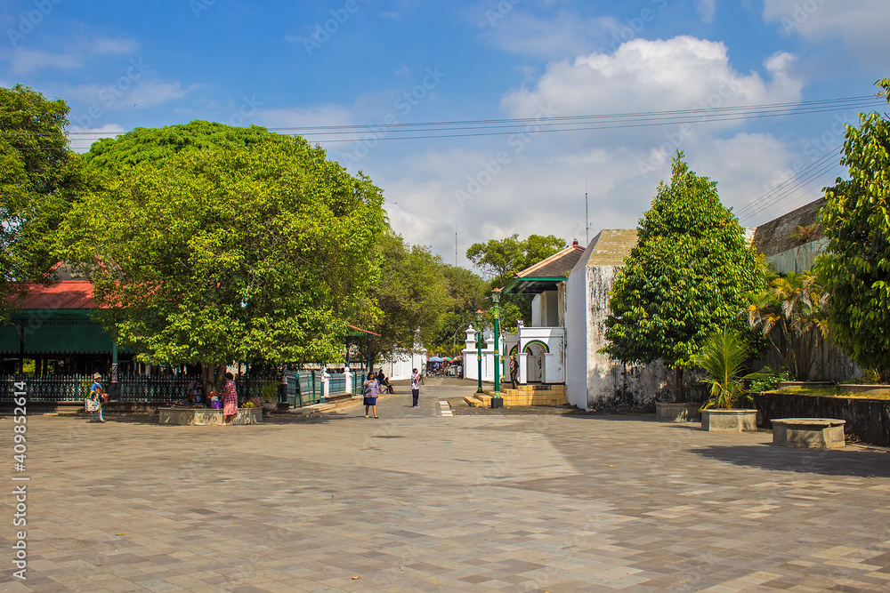Territory of Kraton Palace, the royal grand palace in Yogyakarta ...