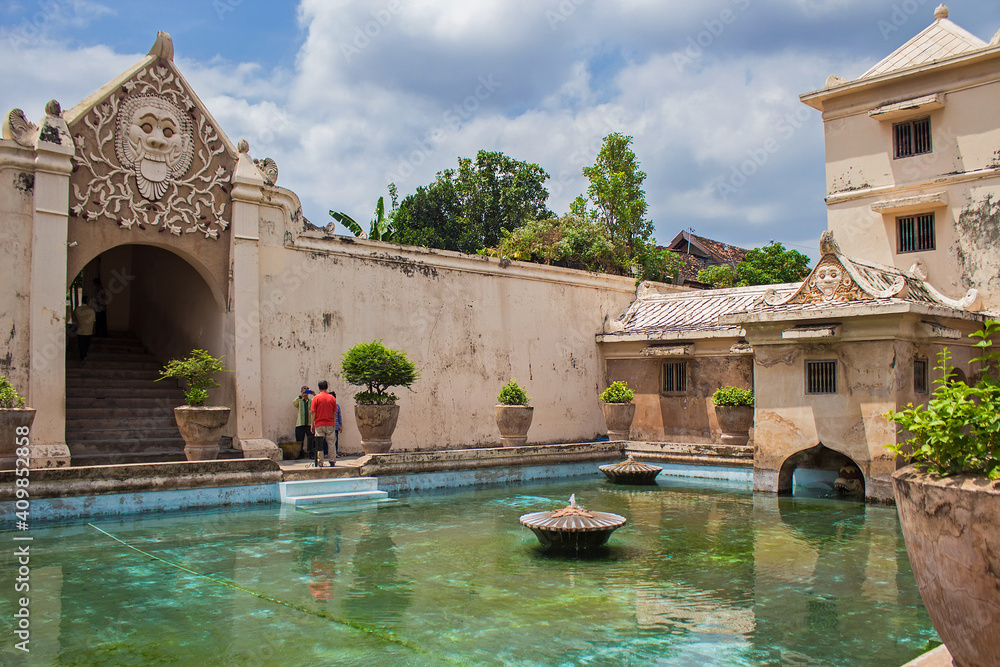 Taman Sari, water palace of Yogyakarta. It s a site of a former royal garden of the Sultanate of ...