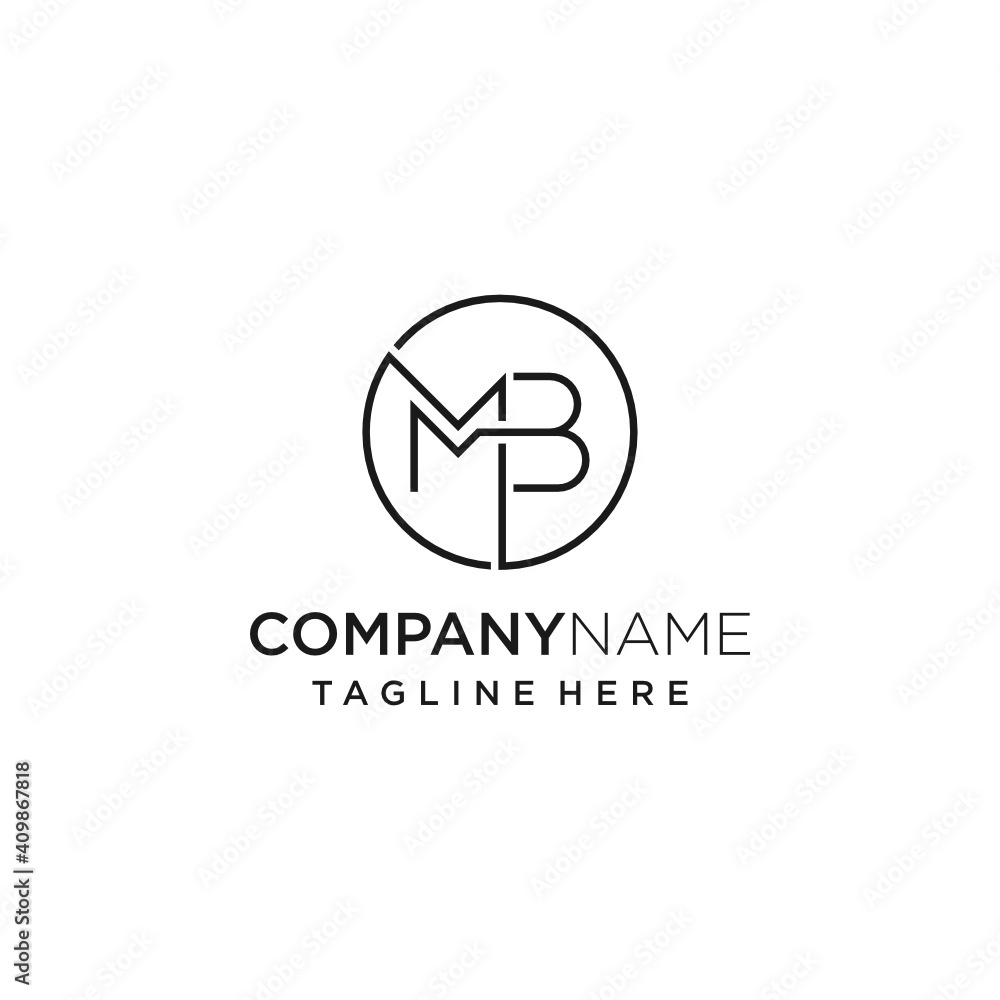 Abstract MB initials modern logo design. Professional, Clean and ...
