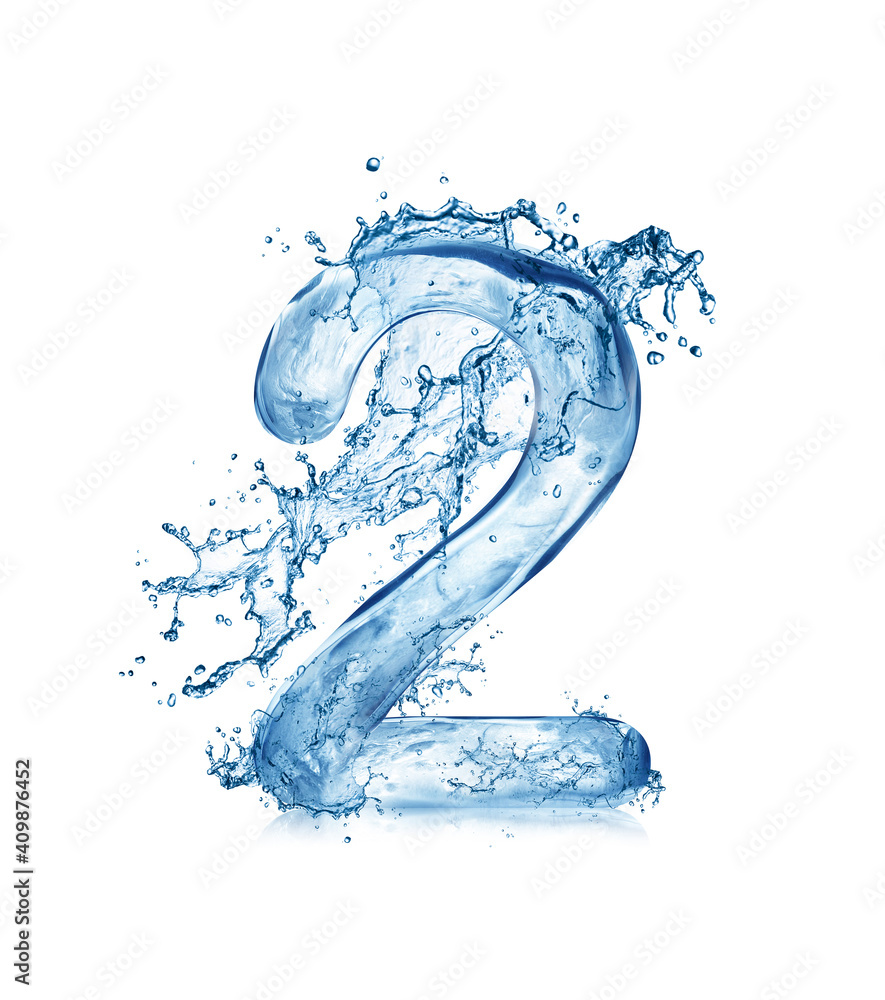 water splash letters and fonts a to z and 1 to 0 number 3 Stock ...