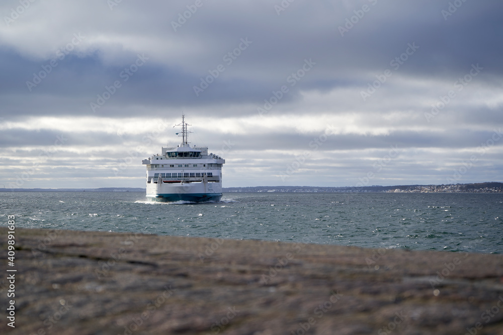 Photo Forsea with one of the Danish battery-electric car-ferry, that ...