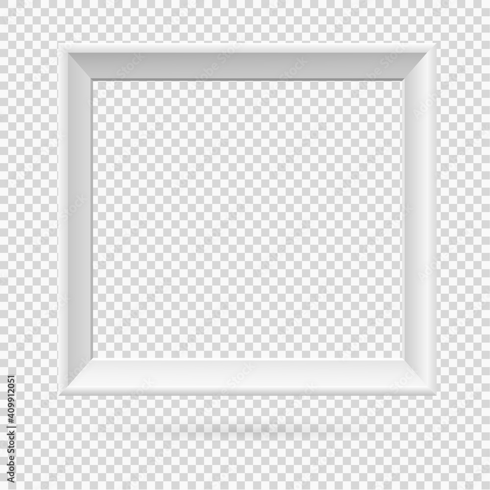 Presentation rectangular picture frame design element with shadow on ...