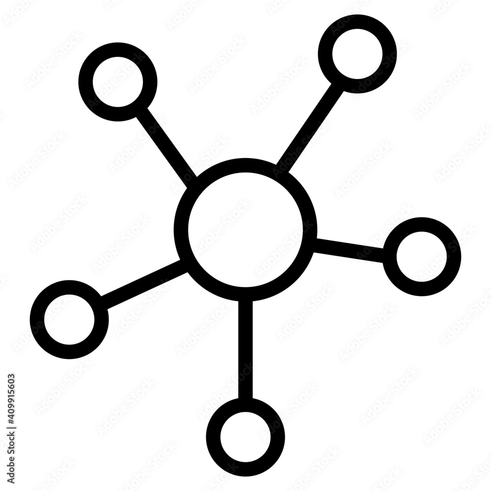 Topology icon in linear editable design Stock Vector | Adobe Stock
