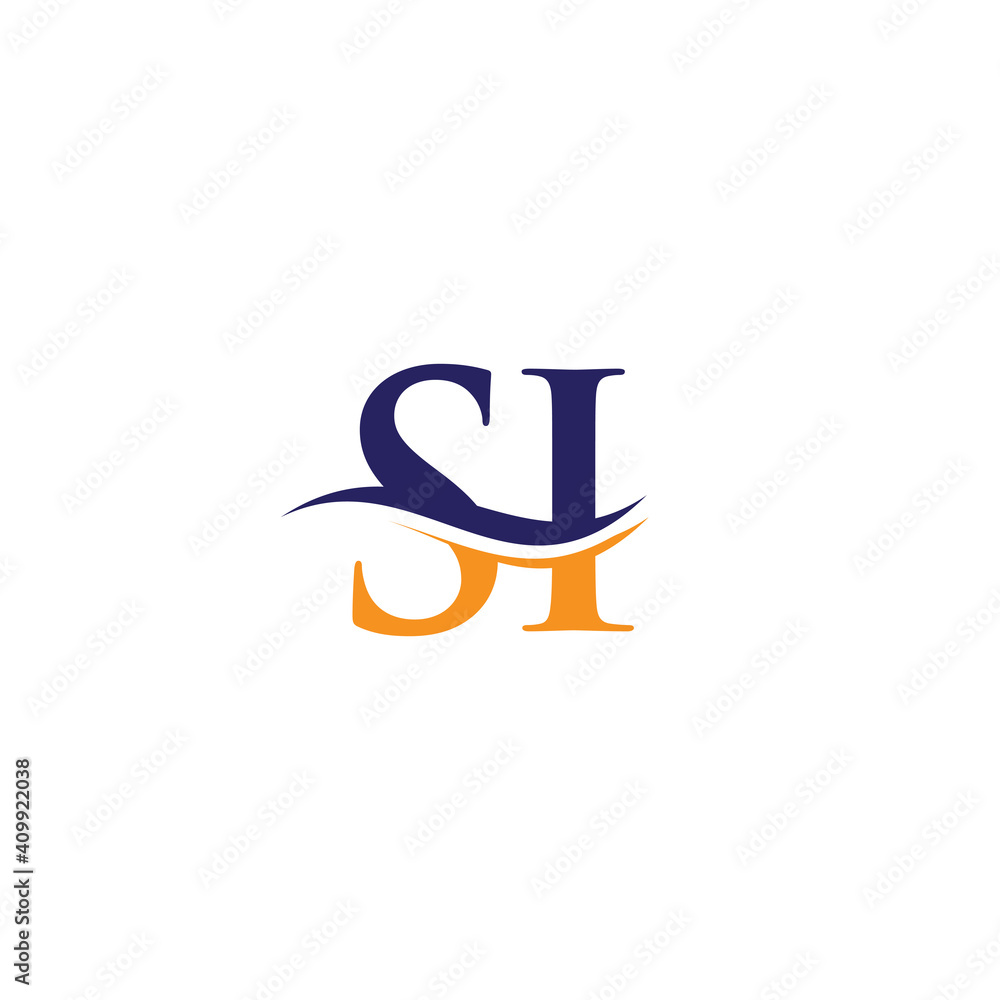 SI Logo Design for business and company identity. Creative SI letter ...
