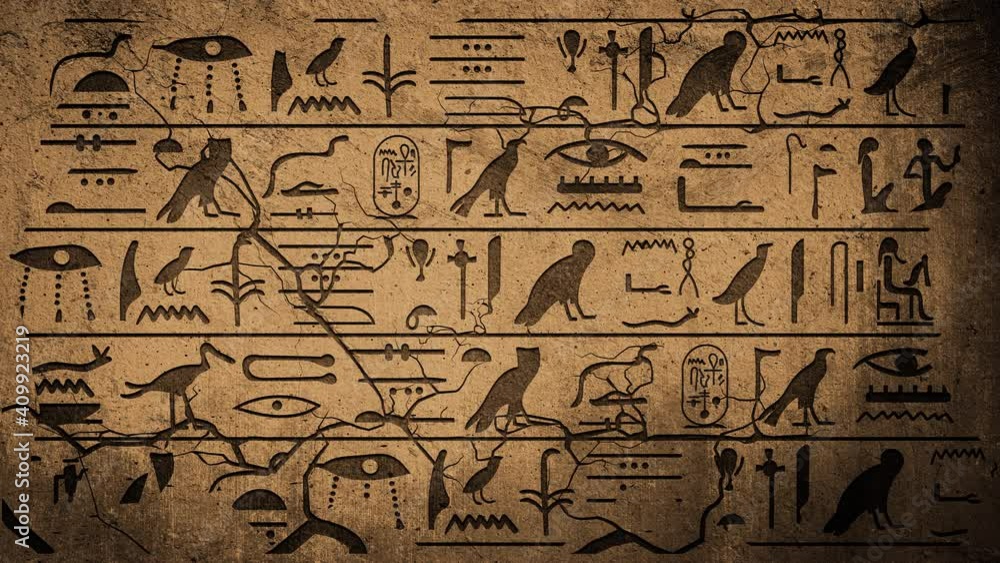 Pyramid Giza Cairo Tomb, Hieroglyphics on Ancient Egyptian Stone ...