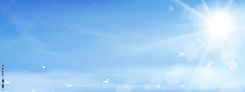 Blue Sky Sun Banner