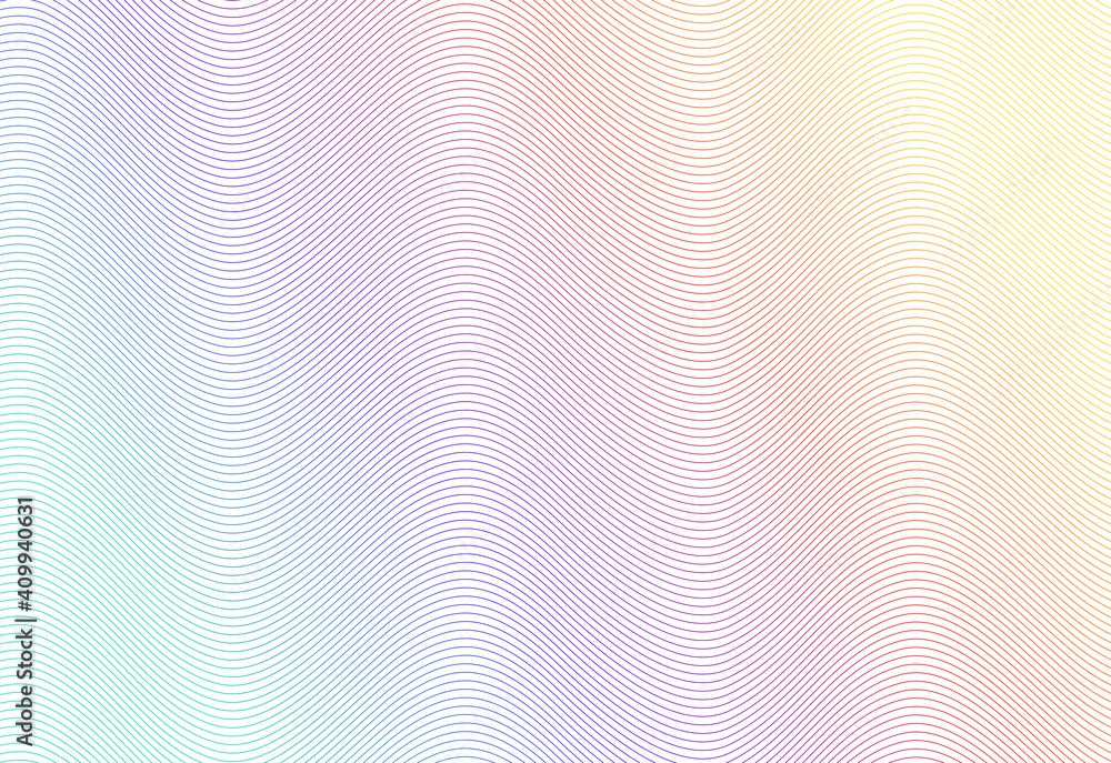 Soft rainbow color. Linear background. Design elements. Poligonal lines ...