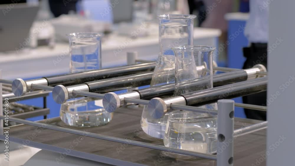 Slow motion: orbital shaker for mixing, shaking, blending biological ...