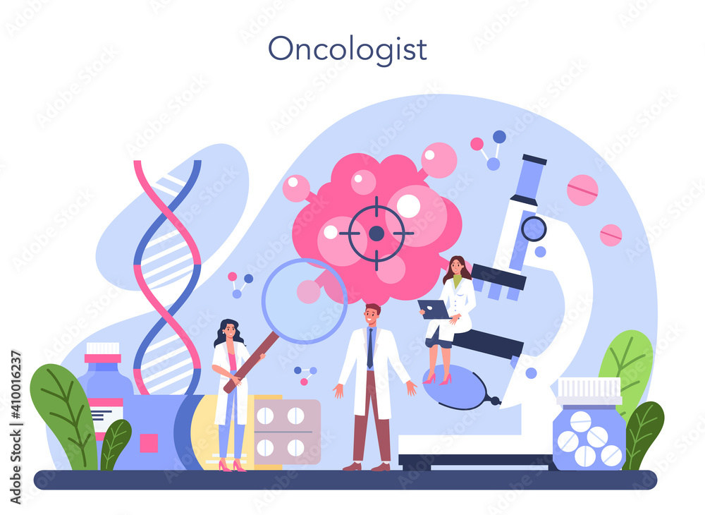 Professional oncologist. Cancer disease diagnostic and treatment Stock ...