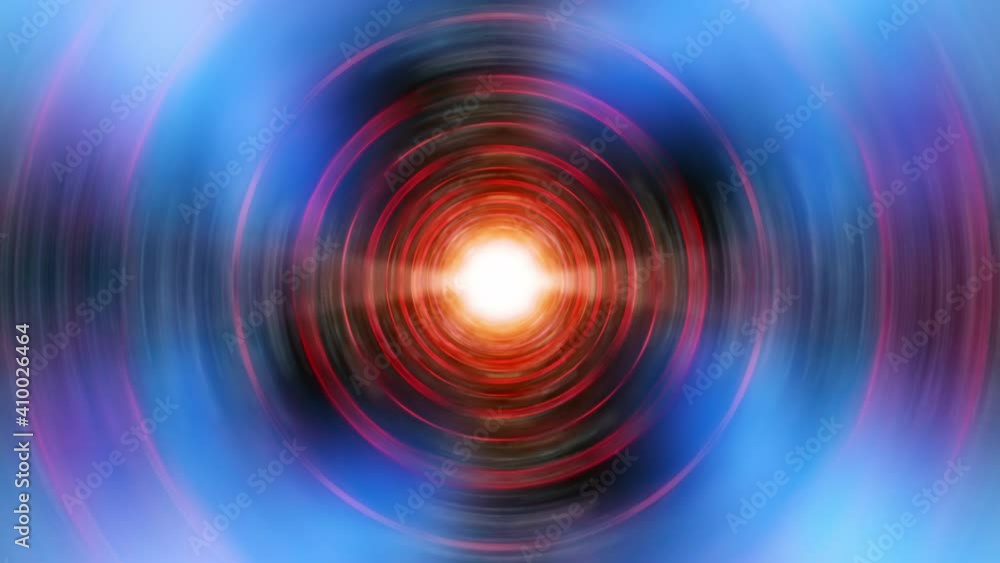 Vidéo Stock Abstract fantasy light vortex tunnel background with shiny neon waves come from ...