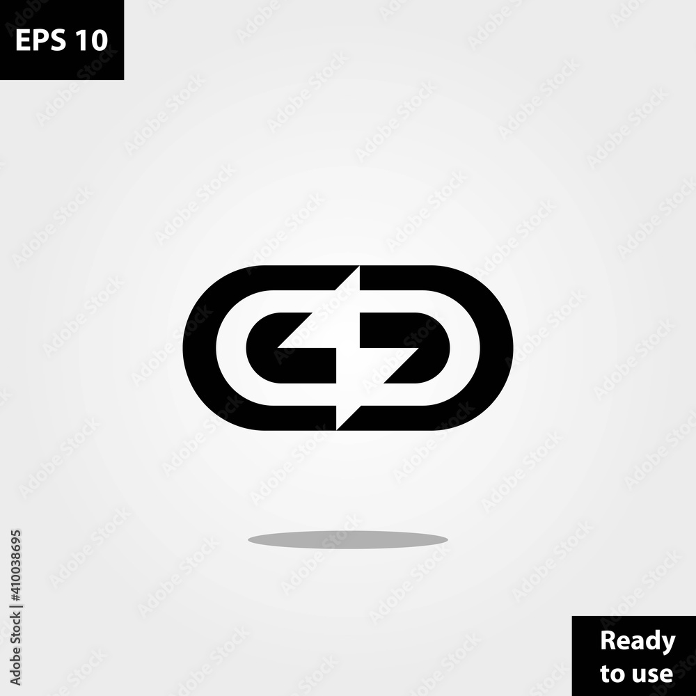 Capsule initial G with electric negative space logo company, logo ...