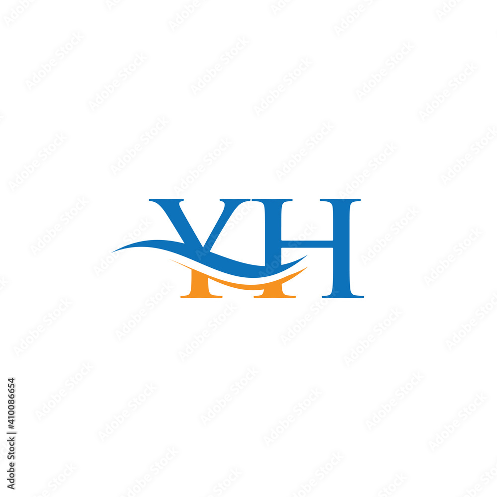 YH Linked Logo for business and company identity. Creative Letter YH ...