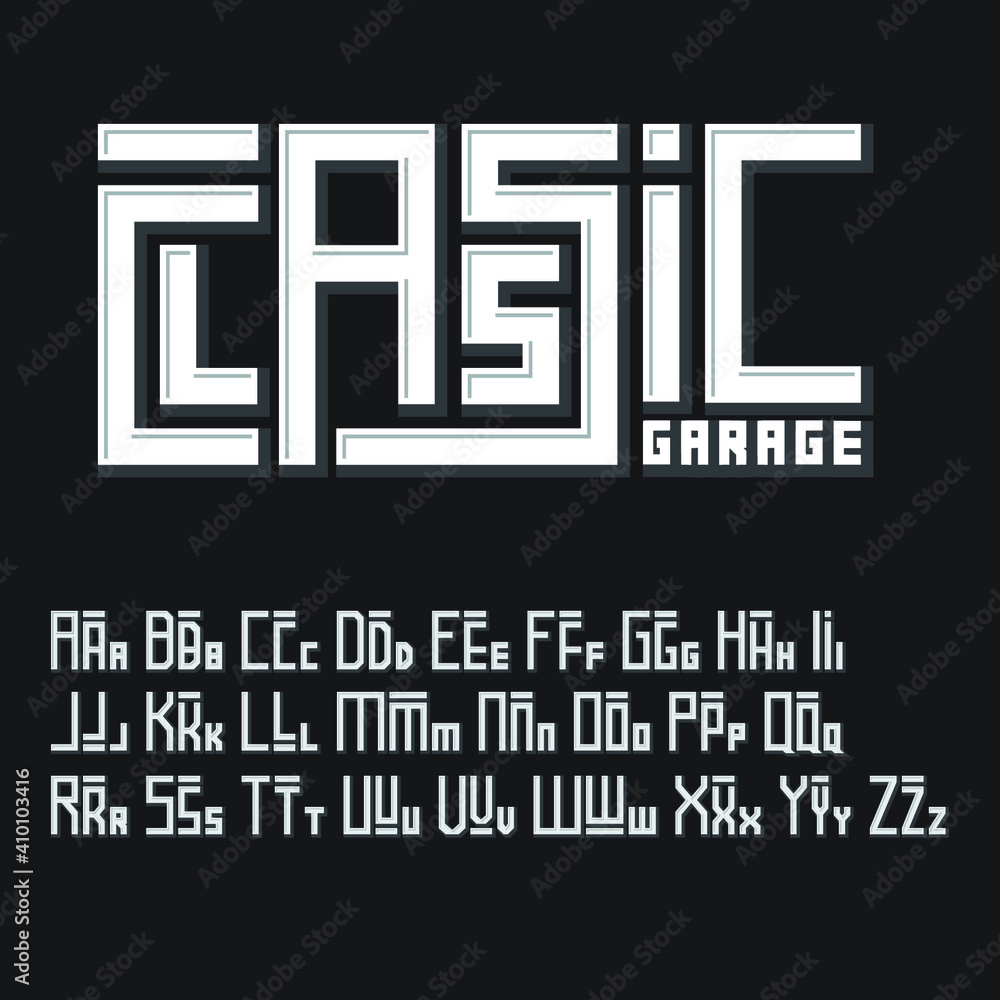 font vector abjat A to Z Stock Vector | Adobe Stock