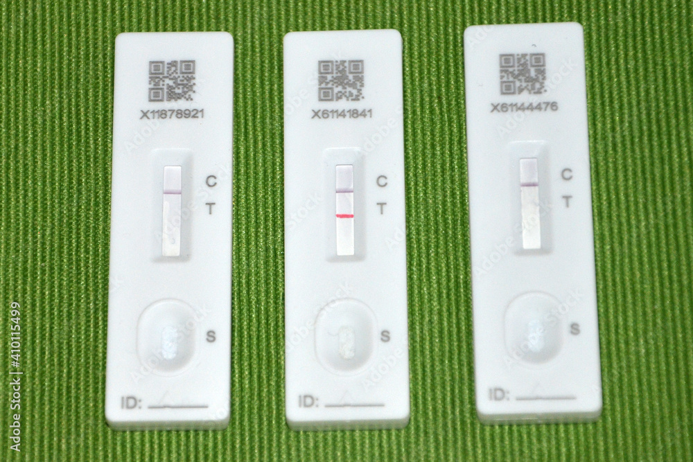 positive lateral flow test, covid19 infection detected, global pandemic ...