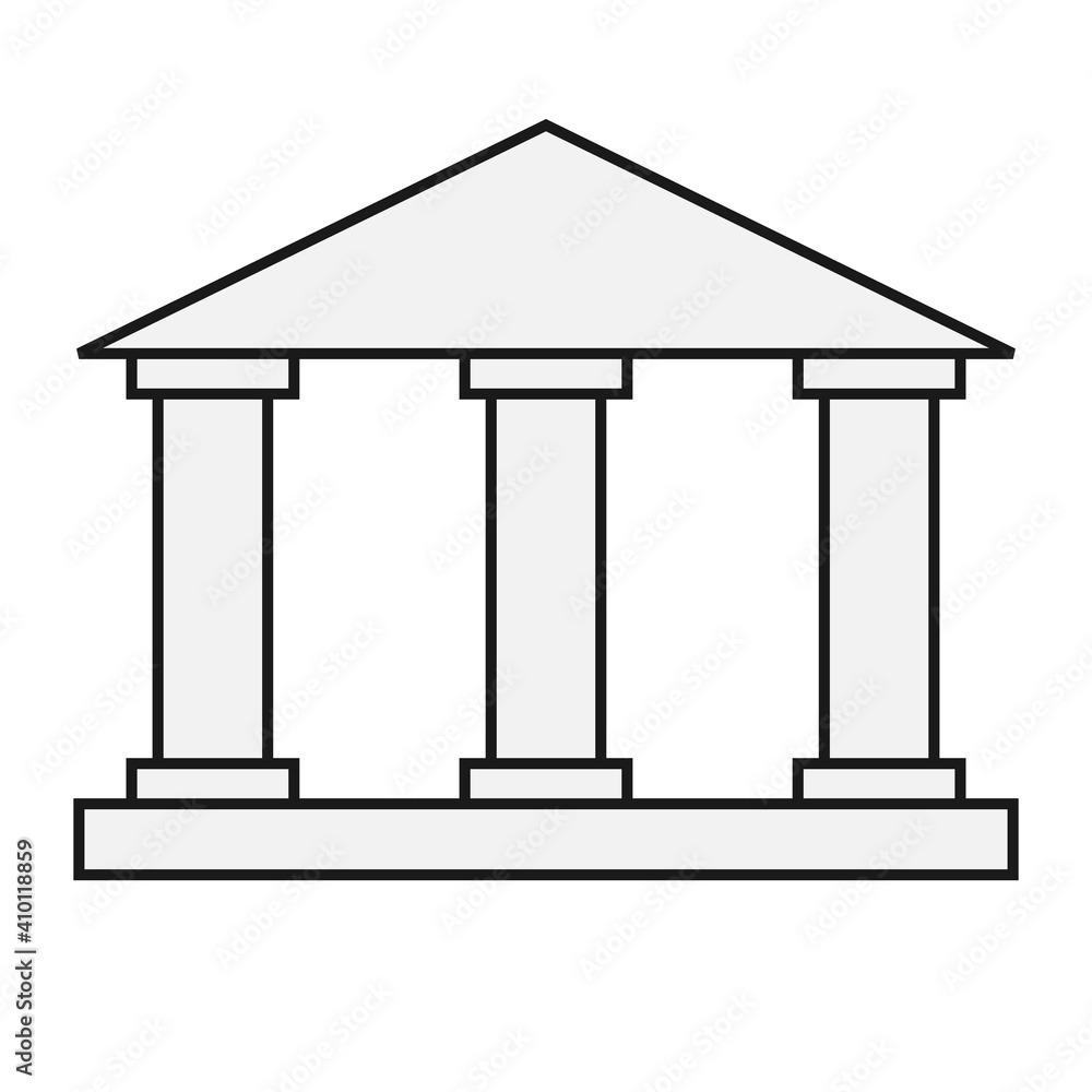 Three pillars line blank diagram. Clipart image Stock Vector | Adobe Stock Three pillars line blank diagram. Clipart image Stock Vector | Adobe Stock