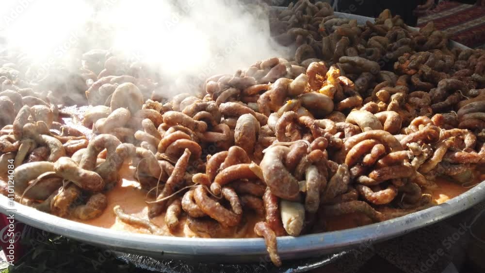 "Mumbar" stuffed or "bumbar" stuffed. Turkish dish made by filling the ...