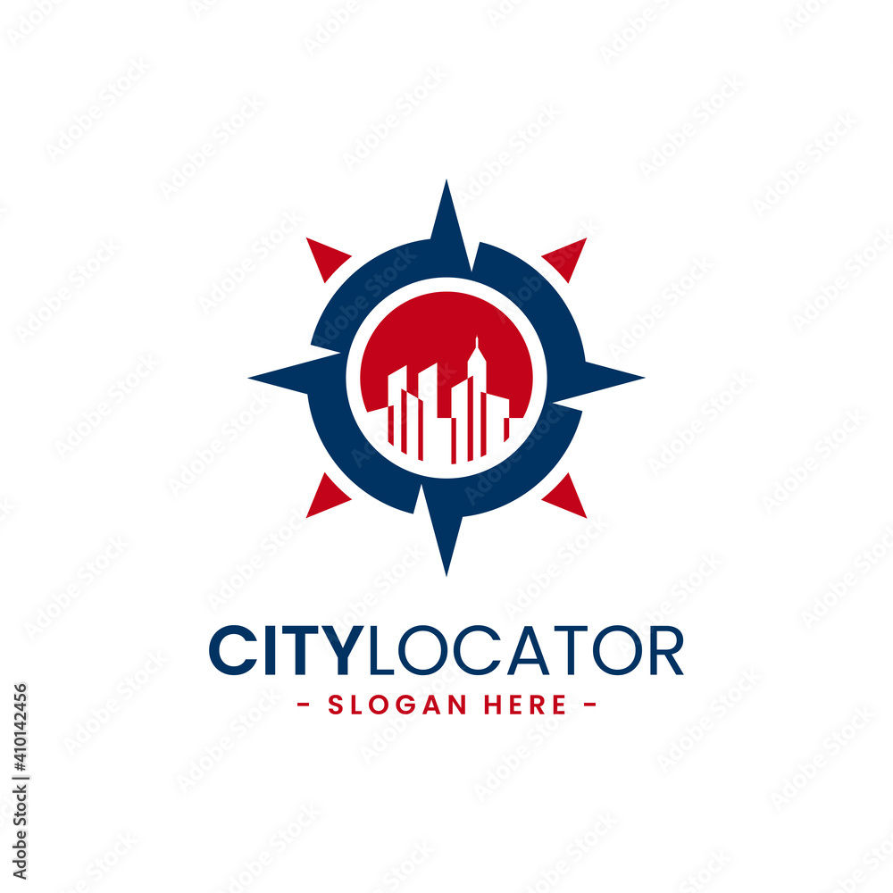 City locator logo design template. Creative gps map point location ...