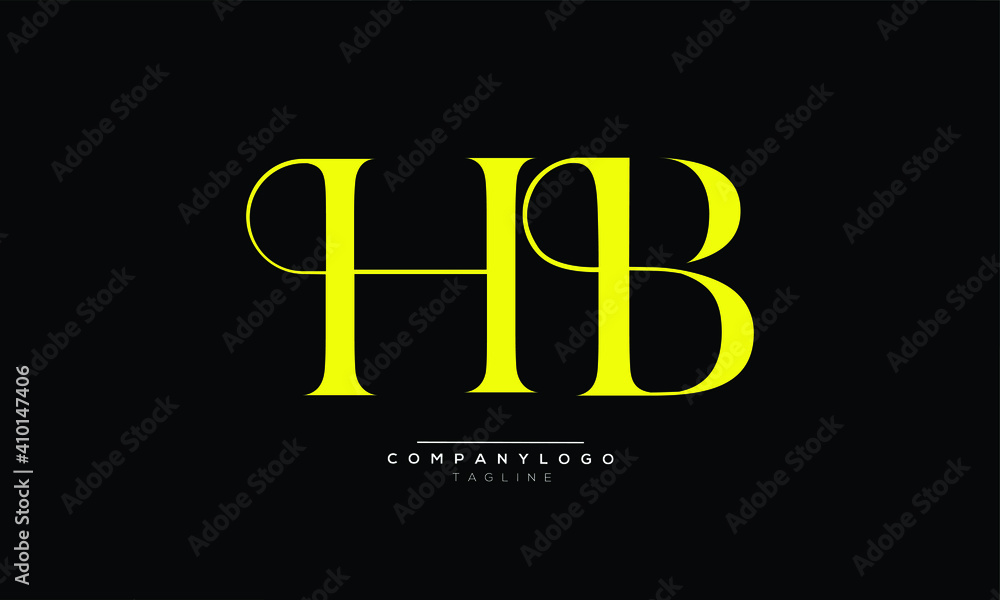 HB icon monogram letter text alphabet logo design Stock Vector | Adobe ...