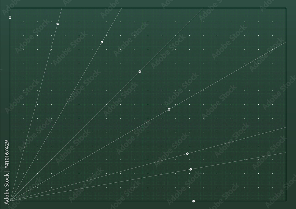 Blueprint empty template with vertical and horizontal lines on a green ...