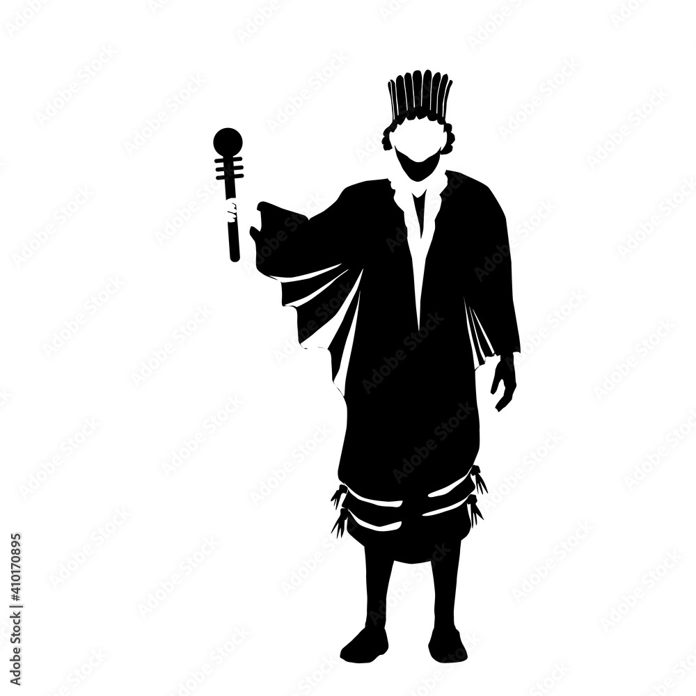 Vector illustration of King Ahasuerus, in the palace. A painting for ...