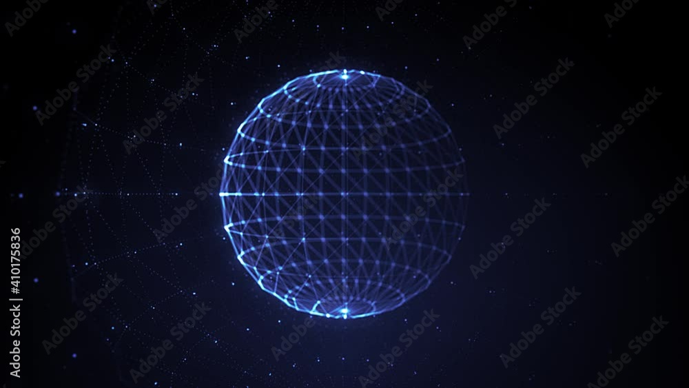 Big Data Digital Technology Background Loop/ 4k animation of an ...