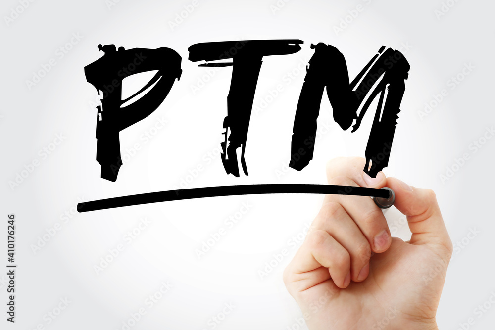 PTM - Physical Technology Model acronym with marker, concept background ...