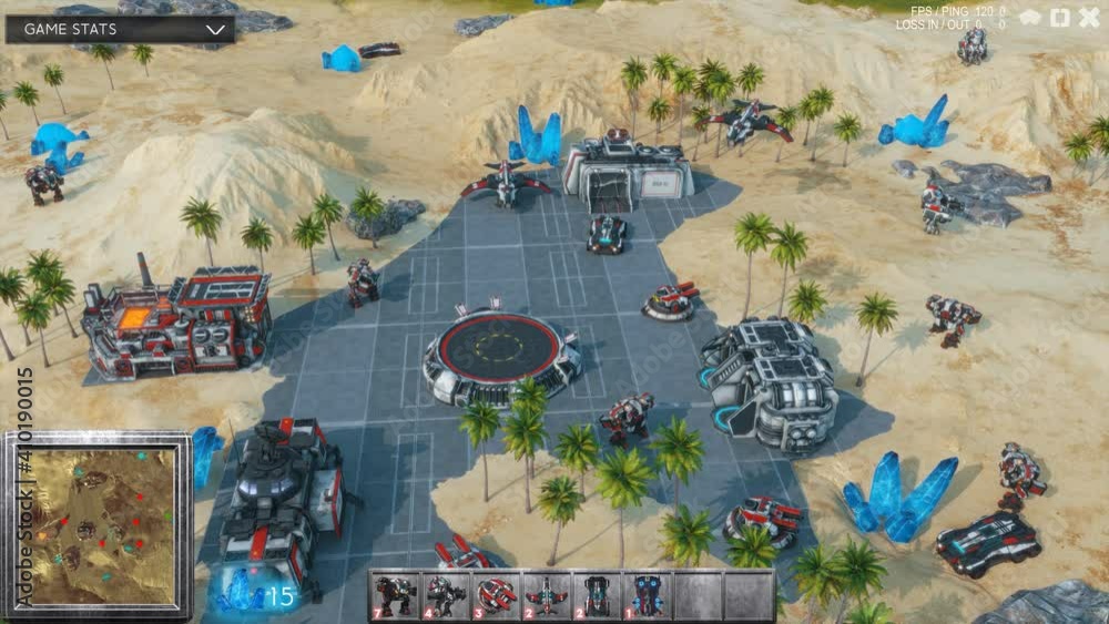 Fake Sci-Fi RPG Video Game Gameplay. Desert War With Spaceships And ...