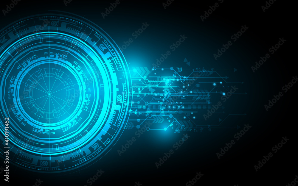 Technology blue background abstract art design for network circuit ...