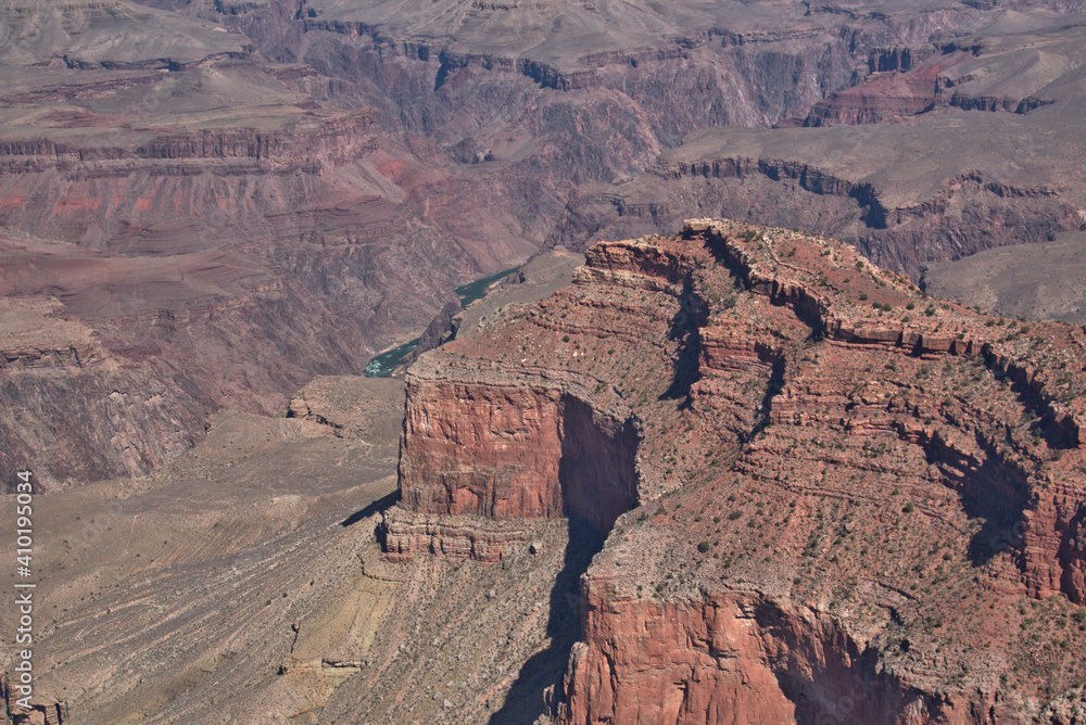Colorado River cut thru the Plateau exposing 1.8 billion years of ...