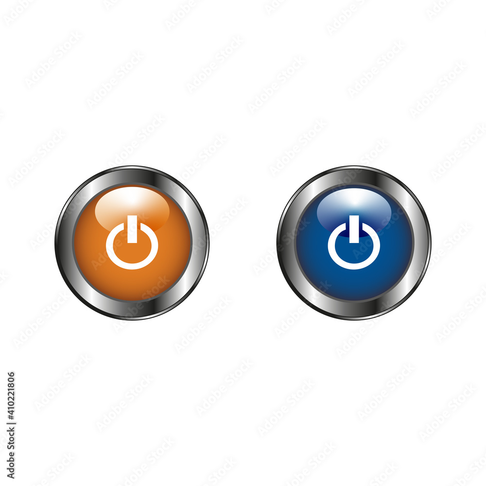 An illustration of switch ON OFF buttons on a white background ...