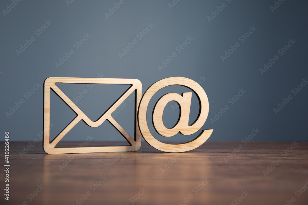 Email symbol at commercial and envelope. Stock Photo | Adobe Stock