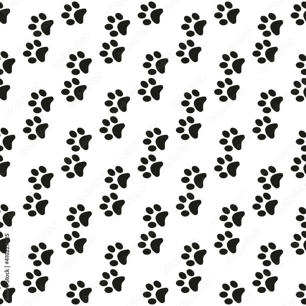 Cartoon paw for wallpaper design. Cartoon Modern design. Seamless ...