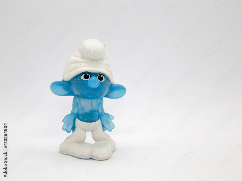 The smurfs. Toy silly smurf. Little blue creatures that live in ...