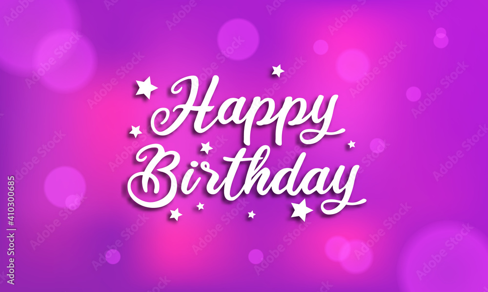 Happy Birtday purple background Stock Vector | Adobe Stock