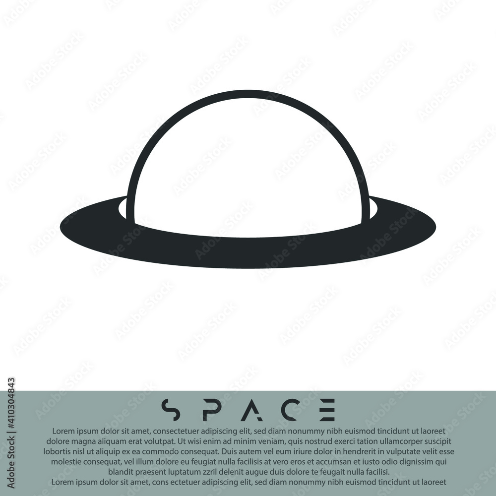 Space logo design elements, planet icons, astronomy symbols Stock ...