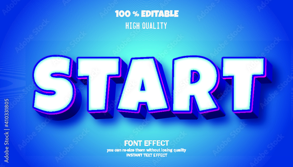 Modern font effect for banner or sticker, editable font Stock Vector ...