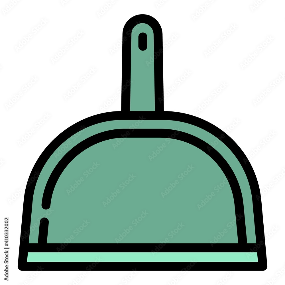 Dust pan icon. Outline dust pan vector icon for web design isolated on ...