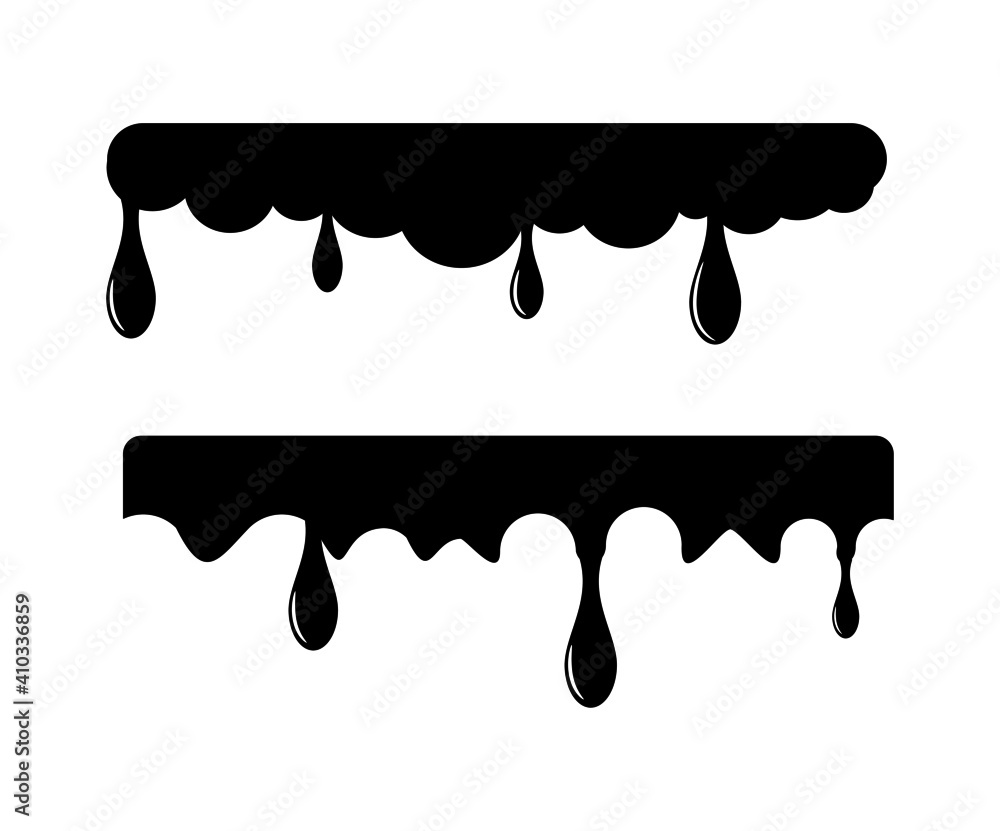 Dripping fluid effect. A vector art showing dripping effect on viscous ...