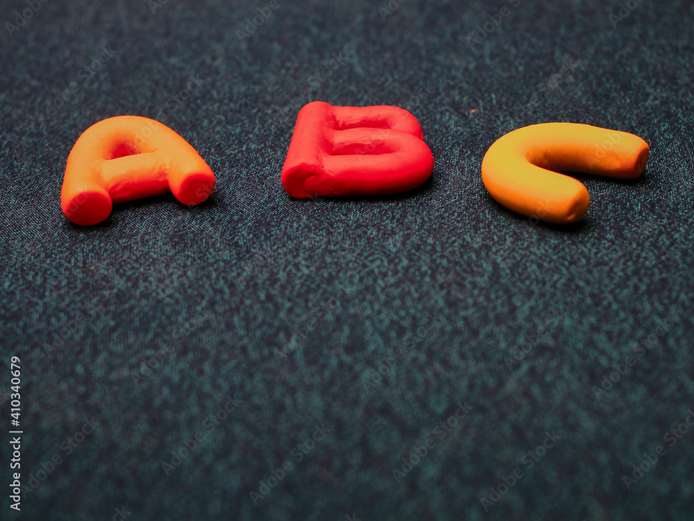 vowels of the alphabet in colors for kids Stock Photo | Adobe Stock
