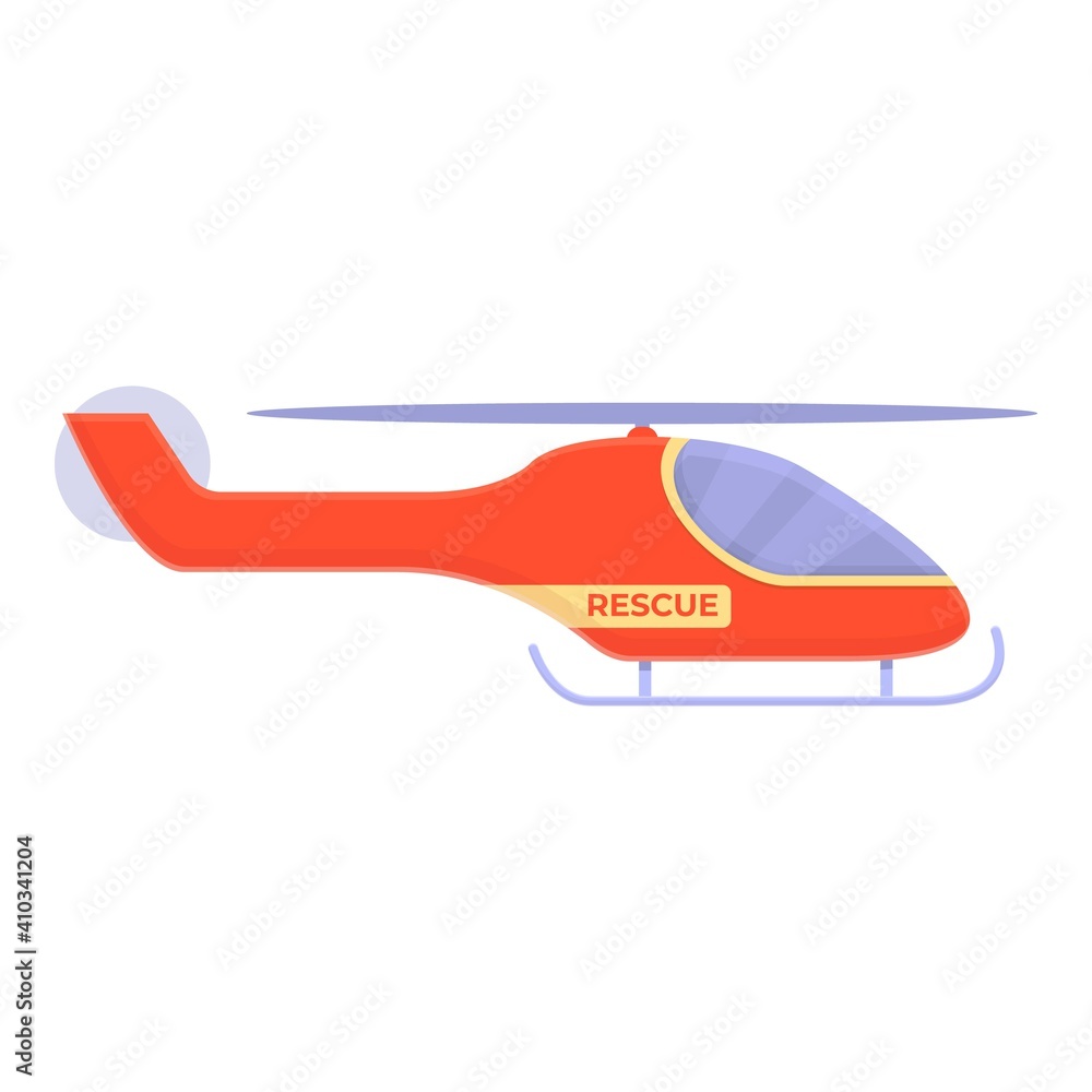Help rescue helicopter icon. Cartoon of help rescue helicopter vector ...