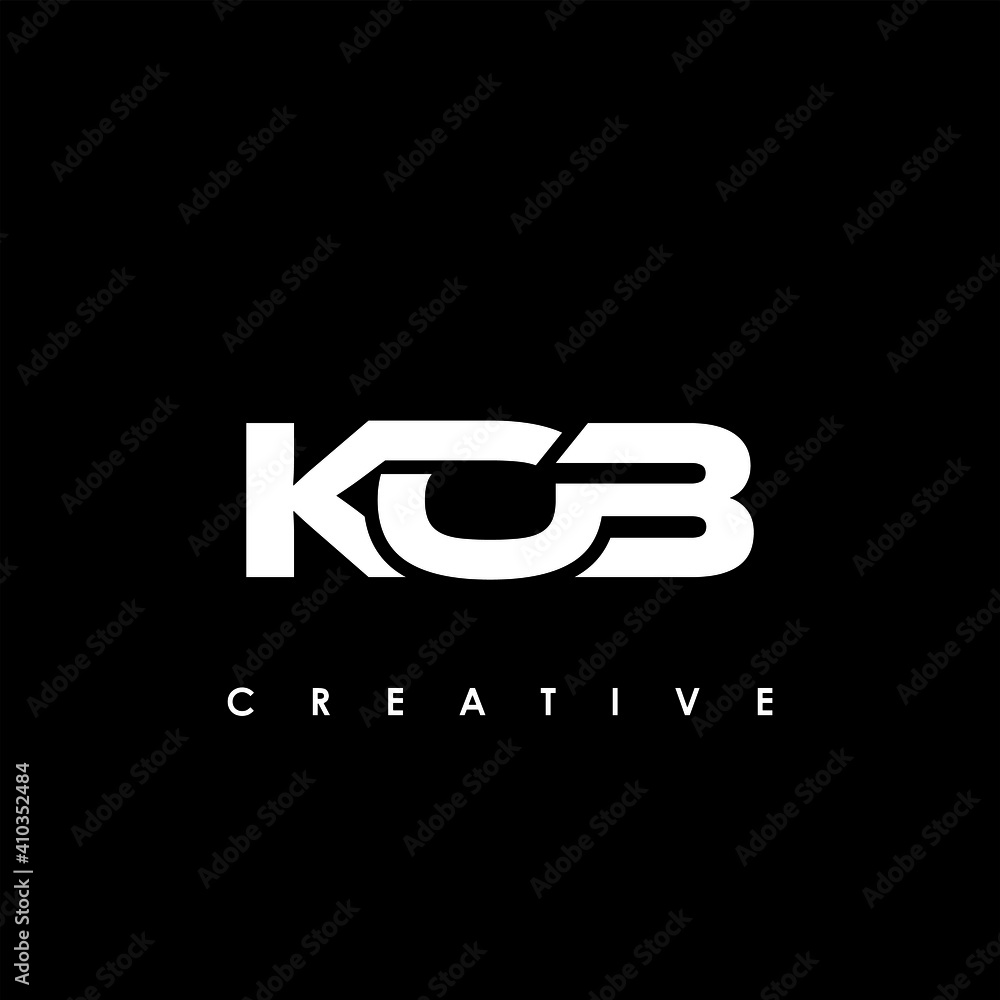 KOB Letter Initial Logo Design Template Vector Illustration Stock ...