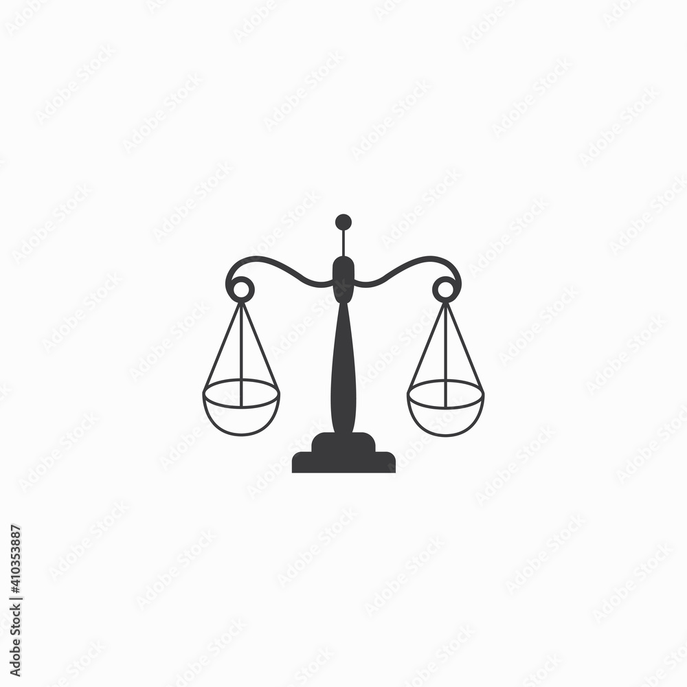 scales justice icon vector logo design clip art illustration Stock Vector | Adobe Stock