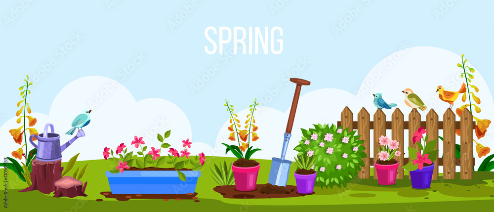 Spring Garden Clipart