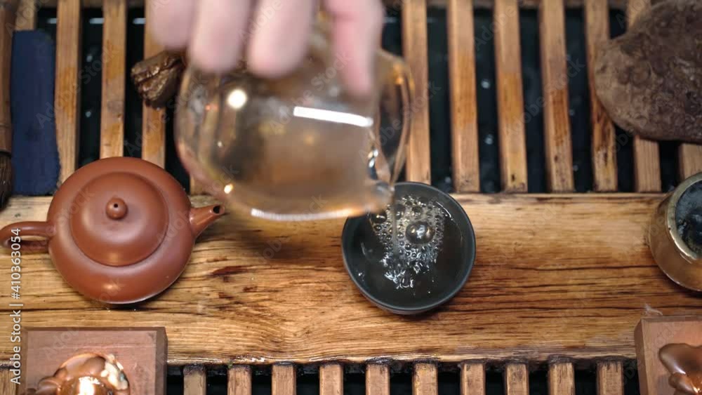 Traditional Tea Making on a Board for a Tea Ceremony by Candlelight ...