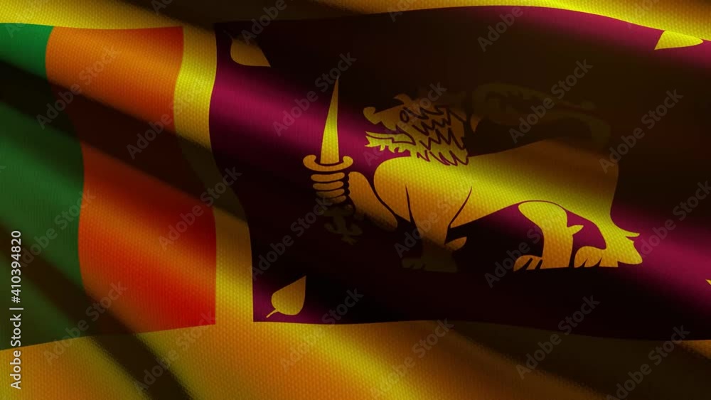 Sri Lanka flag - loop animation Stock Video | Adobe Stock